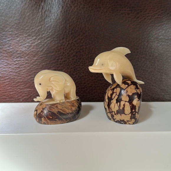 Other | Two Handcarved Tagua Nut Carved Figurines From Equador | Poshmark